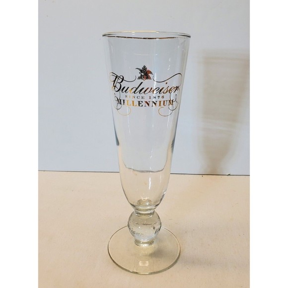 Budweiser | Dining | Budweiser Millennium Beer Glass Pilsner Glass ...
